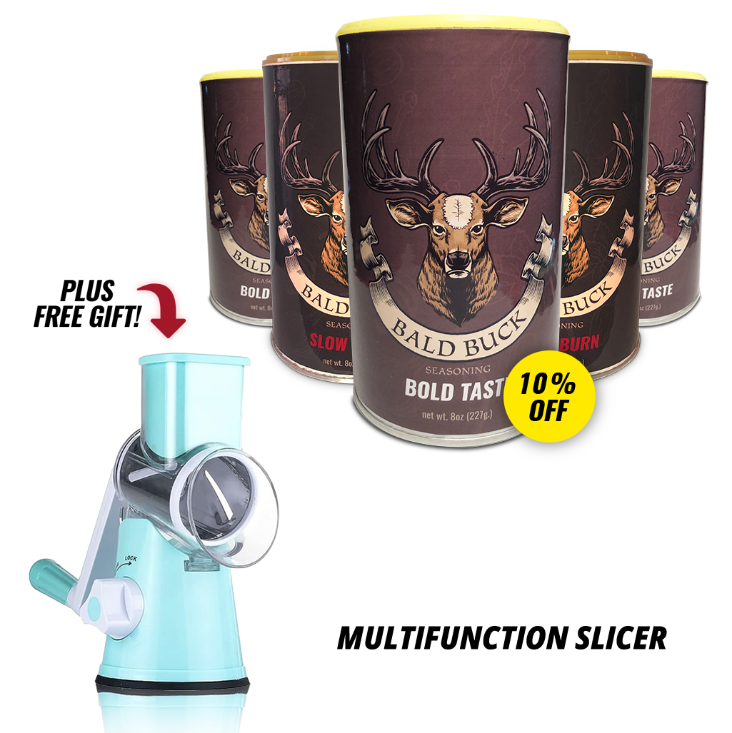 3 Bold Taste & 2 Slow Burn + Rotary Slicer + Free Shipping – Bald Buck ...