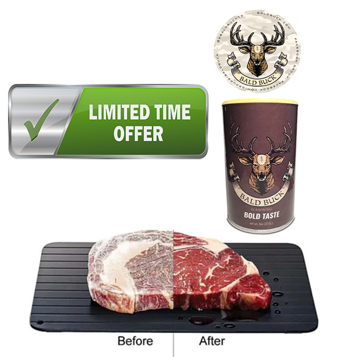 $50 VALUE - GET THEM ALL NOW FOR ONLY $21.99 – Bald Buck Seasoning
